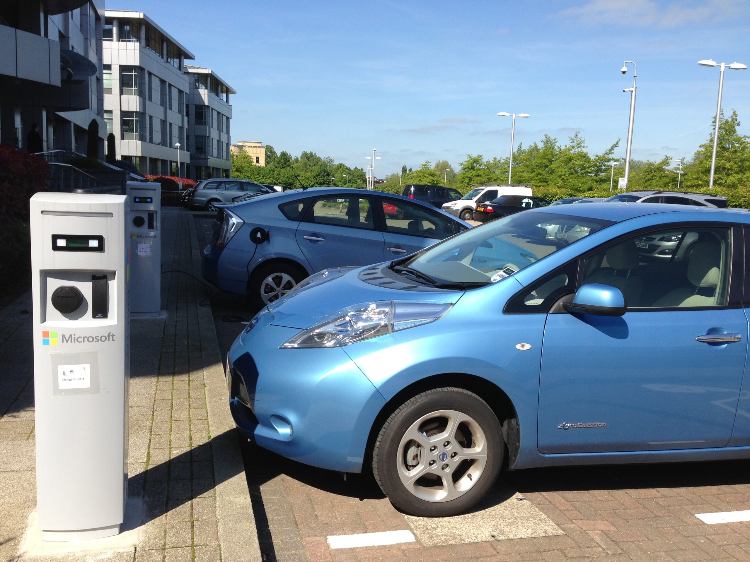 EV charging stations as Microsoft